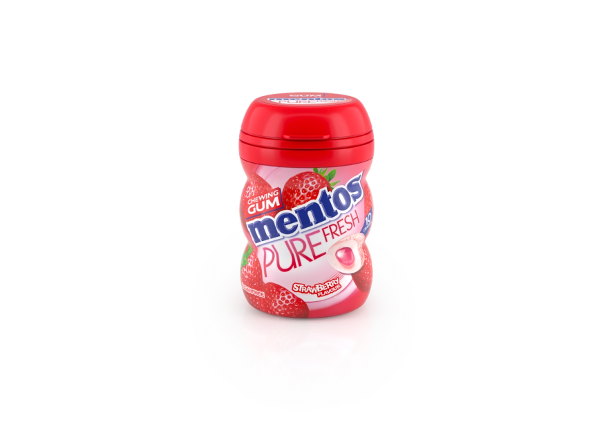 Mentos Gum Pure Fresh Strawberry 10p | Mentos Arabia