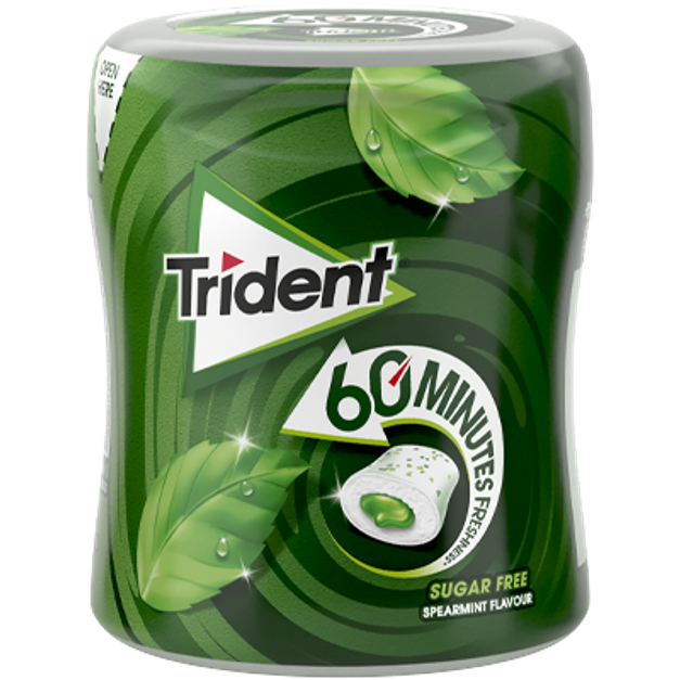 Trident 60 minutos - Drageia Hortelã Garrafa | Trident Portugal