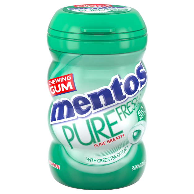 Mentos Gum Pure Fresh Spearmint 50 pieces bottle | Mentos Arabia