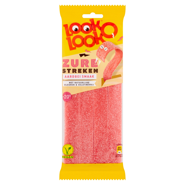 LOOK-O-LOOK ZURE STREKEN AARDBEISMAAK | Look O Look