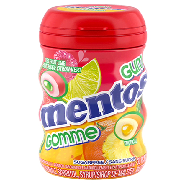 Mentos Red Fruit Lime Tropical gum | Mentos Canada