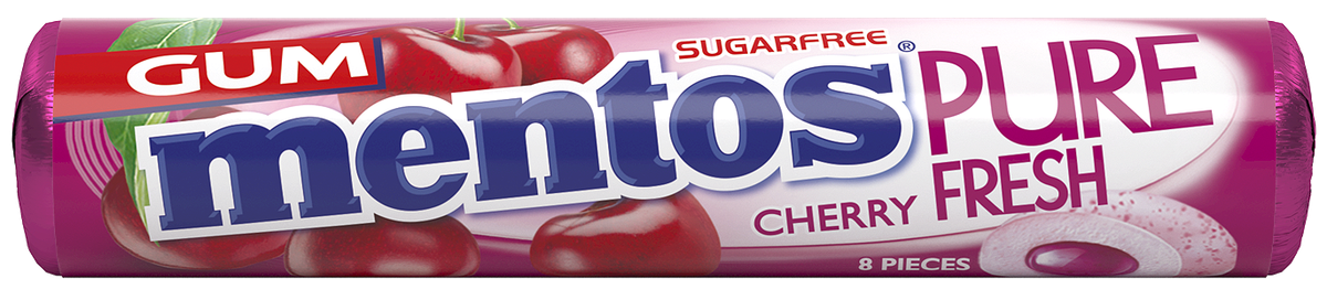 Mentos Pure Fresh Gum Cherry Roll 8pcs | Mentos UK