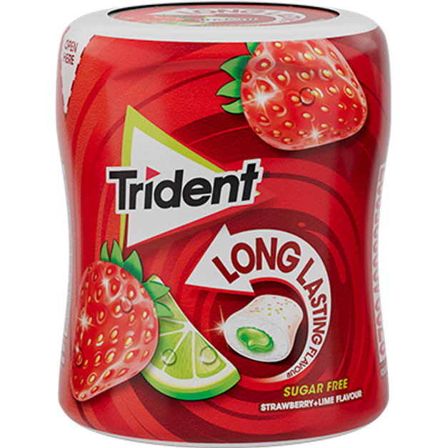 Trident Long Lasting - Garrafa Morango-Lima | Trident Portugal