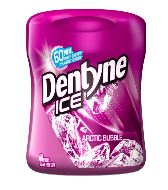 Dentyne Ice Arctic Bubble Sugar-free Gum Bottle, 60 Pieces | Dentyne Canada