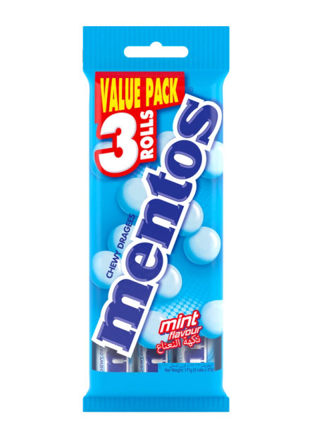 Mentos Candy Mint 14 piece roll triple value pack | Mentos Arabia