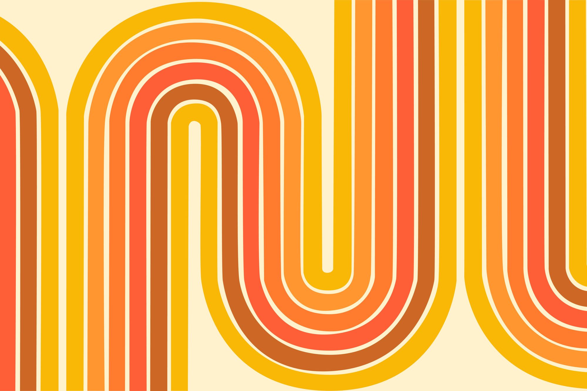 70s revival wallpapers, custom-sized for any room | Wallism