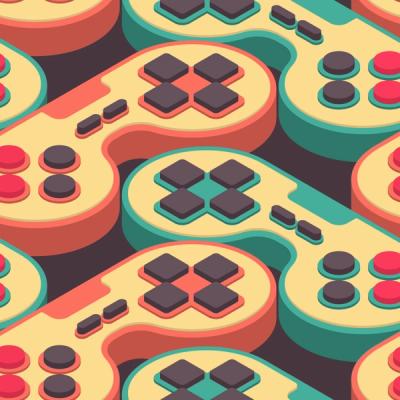 Retro Controllers wallpaper 100% PVC-free and non-toxic