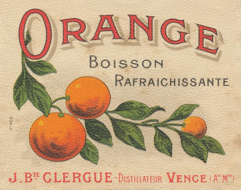 Orange Label wallpaper mural 100% PVC-free and non-toxic
