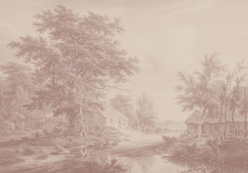 Painted Master Sepia wallpaper mural 100% PVC-free and non-toxic