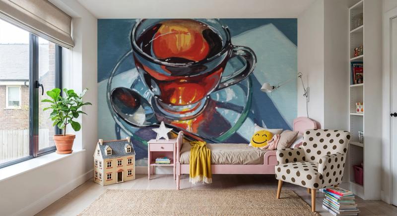 Clear Teacup Morning Light fotobehang 100% PVC-vrij en niet-giftig