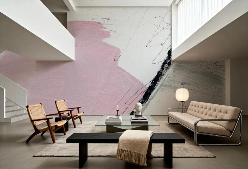 Blush Arc wallpaper mural 100% PVC-free and non-toxic