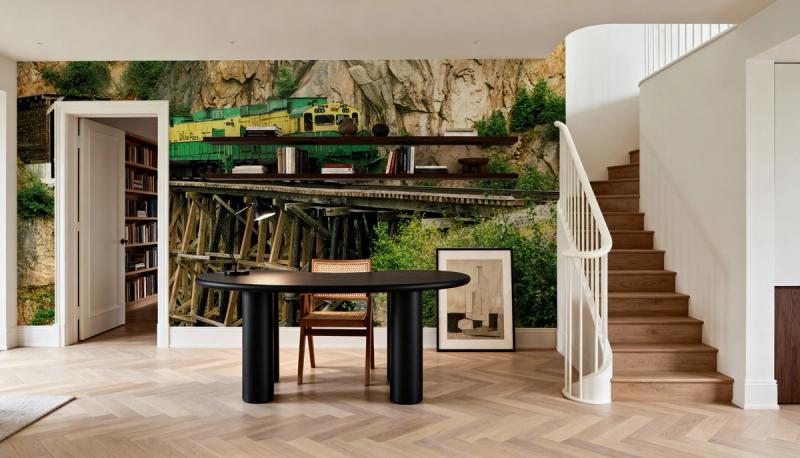 Mountain Passage wallpaper mural 100% PVC-free and non-toxic
