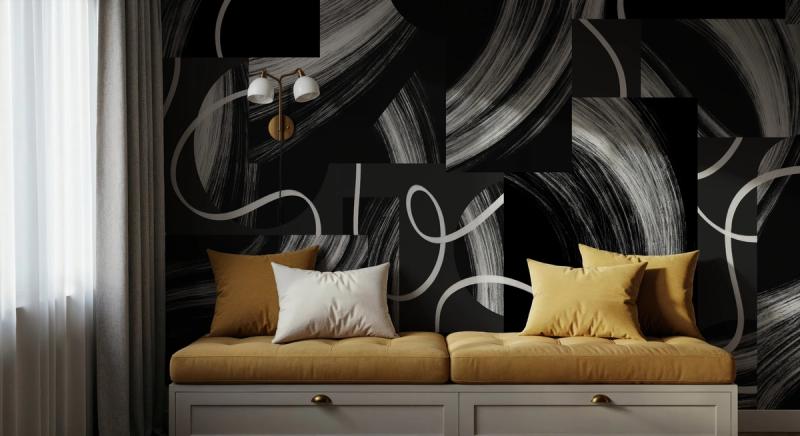 Atomic Paint, Midnight wallpaper mural 100% PVC-free and non-toxic