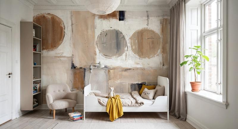 Abstract Balance V wallpaper mural 100% PVC-free and non-toxic