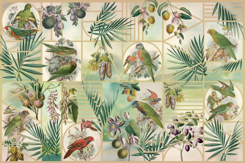 In the Conservatory wallpaper mural 100% PVC-free and non-toxic