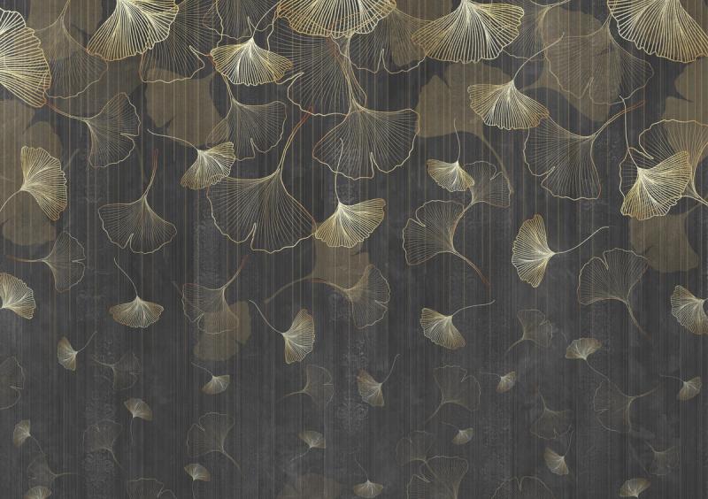 Dropping Ginko wallpaper mural 100% PVC-free and non-toxic