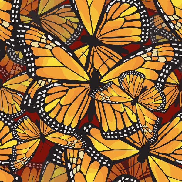 Monarch Movements, Deep Red wallpaper 100% PVC-free and non-toxic