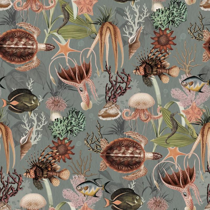Deep Sea, Stone wallpaper 100% PVC-free and non-toxic