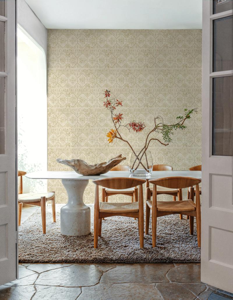 Paradise Fountain Beige on Beige tapet 100% PVC-fri och giftfri