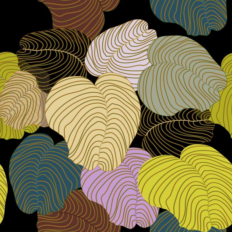 Funky Leaves wallpaper 100% PVC-free and non-toxic