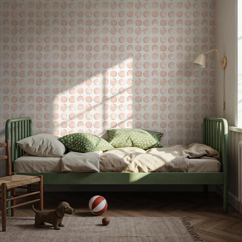 Organic Dots Beige tapet 100% PVC-fri och giftfri