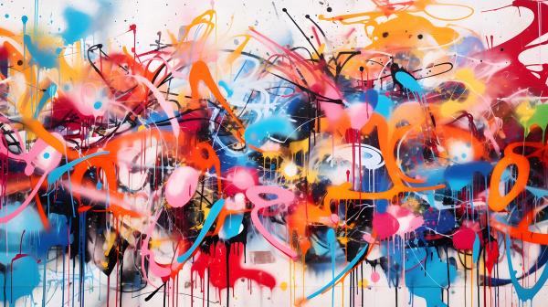 Graffiti Explosion wallpaper mural 100% PVC-free and non-toxic