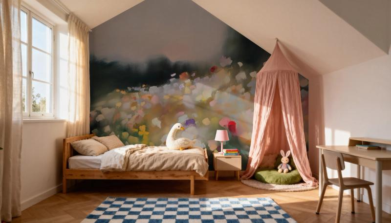 Wild Garden wallpaper mural 100% PVC-free and non-toxic