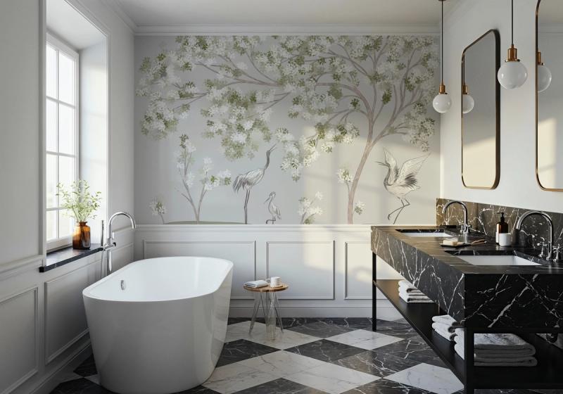 Kyoto Grace, Fog wallpaper mural 100% PVC-free and non-toxic