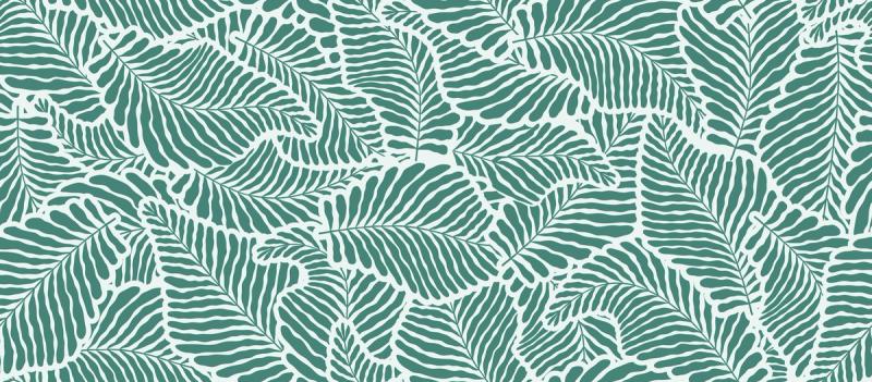 Fern Cut-Outs Pattern, Fresh Evergreen wallpaper 100% PVC-free and non ...