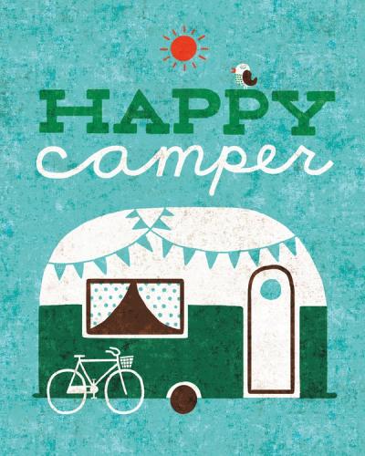 Happy Camper wallpaper mural 100% PVC-free and non-toxic