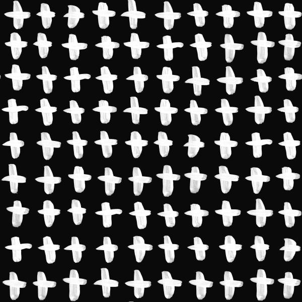 Doodle Crosses Black wallpaper 100% PVC-free and non-toxic
