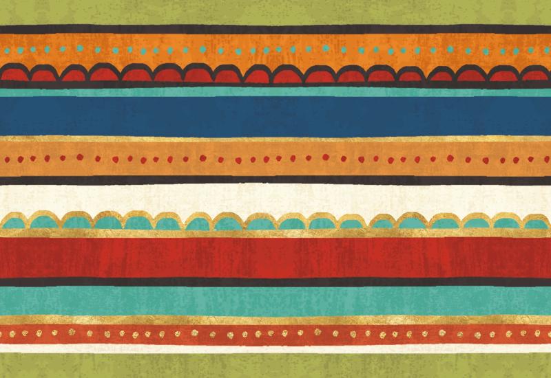 Endless Folk wallpaper mural 100% PVC-free and non-toxic