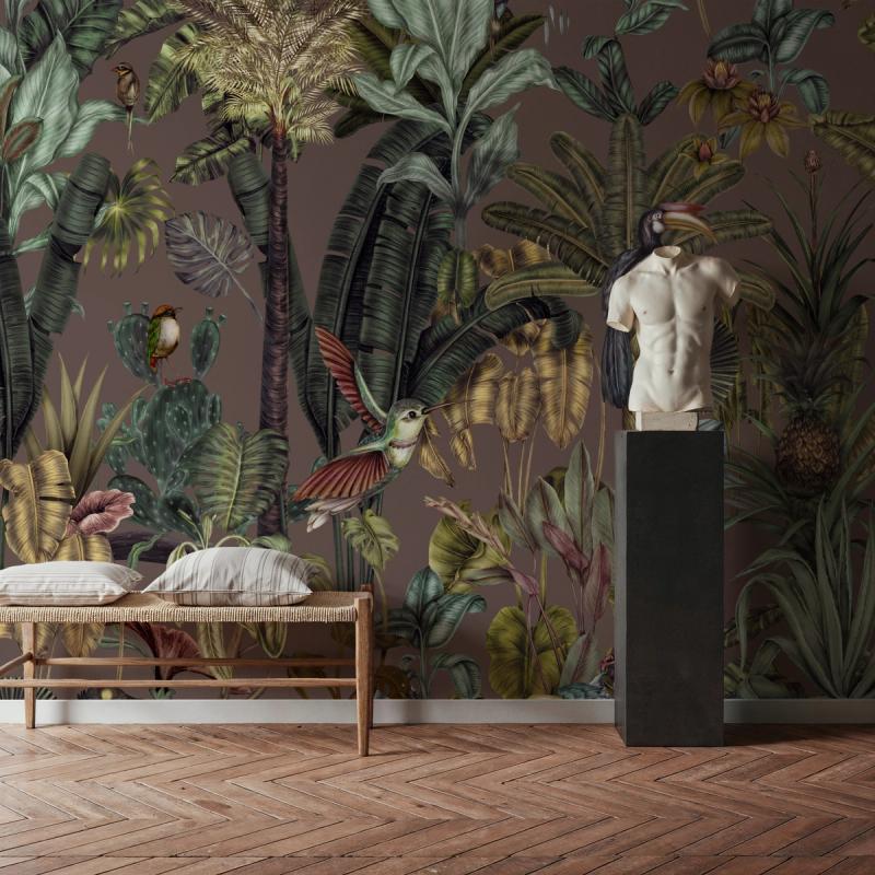 Tropical Wonderland, Mocha tapet 100% PVC-fri och giftfri