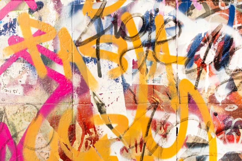 Tags in Color wallpaper mural 100% PVC-free and non-toxic