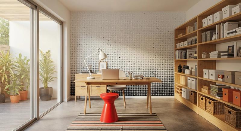 Gradient Halftone Dots wallpaper mural 100% PVC-free and non-toxic