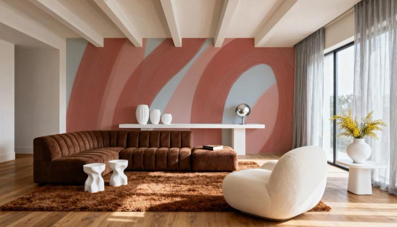 Modern Abstract `Salon Yopie` wallpaper mural 100% PVC-free and non-toxic