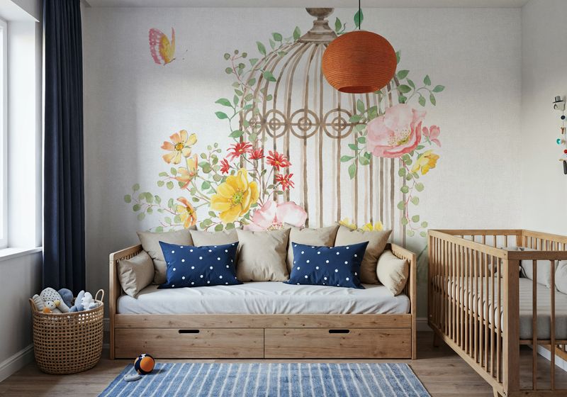 Soft Meadow VIII wallpaper mural 100% PVC-free and non-toxic