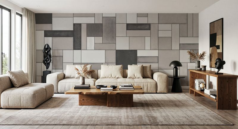 Spectrum Blocks, Mink wallpaper mural 100% PVC-free and non-toxic