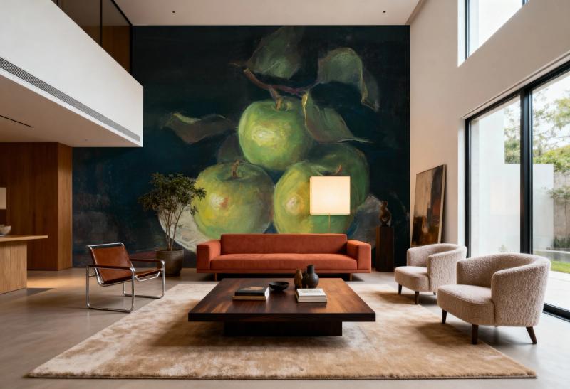 Green Apples II wallpaper mural 100% PVC-free and non-toxic