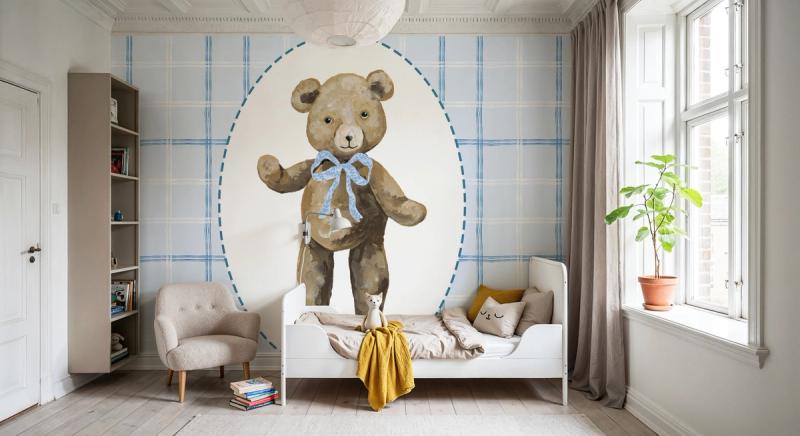 Teddy II wallpaper mural 100% PVC-free and non-toxic