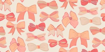 Beautiful Bows, Light Pink wallpaper 100% PVC-free and non-toxic