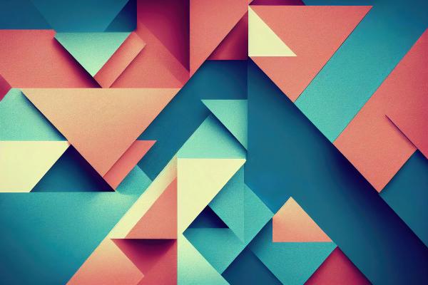 Overlapping Triangles wallpaper mural 100% PVC-free and non-toxic