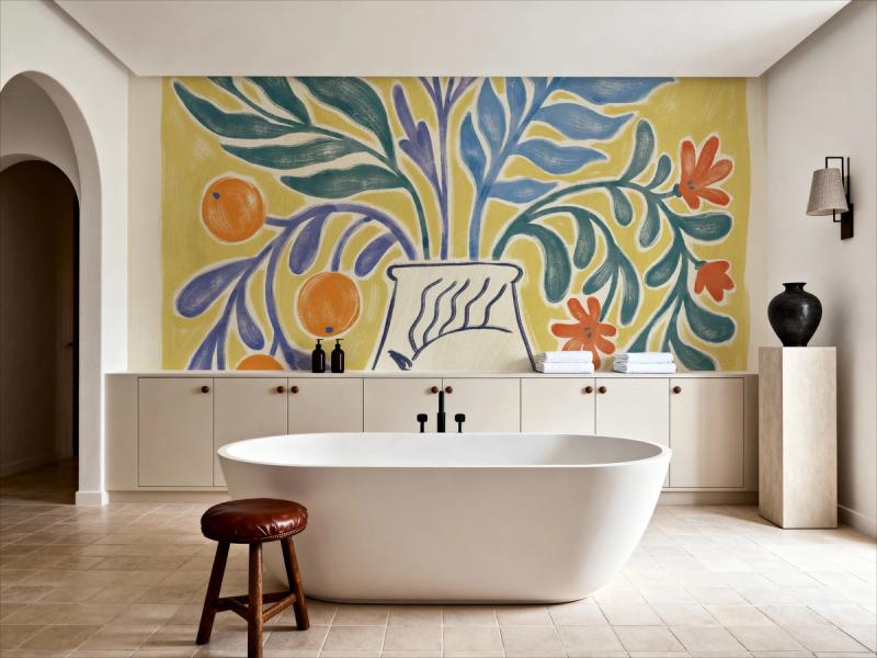 Cyprus Table wallpaper mural 100% PVC-free and non-toxic
