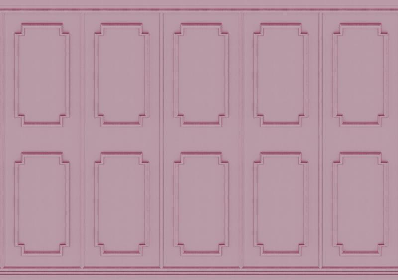 Faux Wall Panel Moulding, Pink wallpaper mural 100% PVC-free and non-toxic