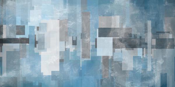 Geometric Abstract Blue wallpaper mural 100% PVC-free and non-toxic