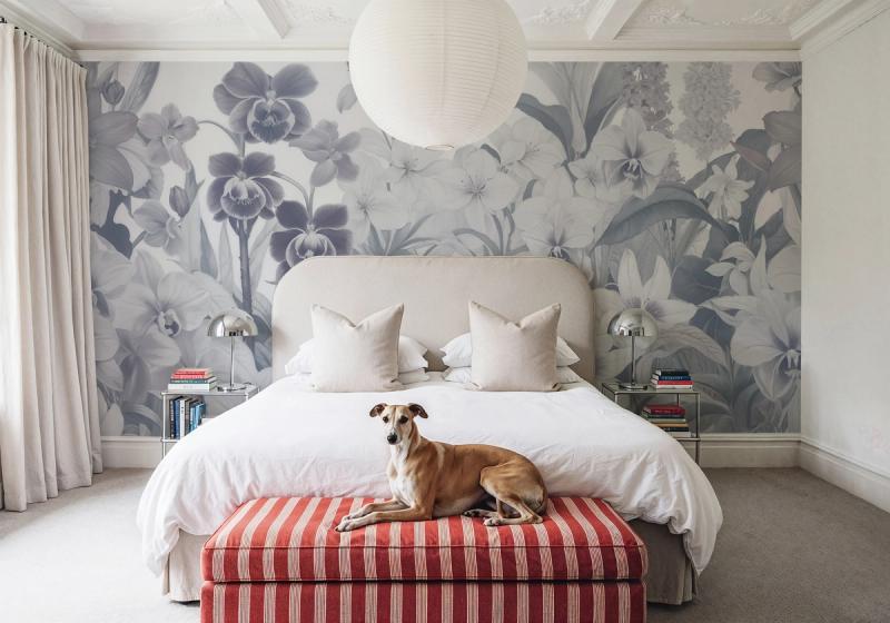 The Tenderness of Orchids, Ice Blue wallpaper mural 100% PVC-free and ...