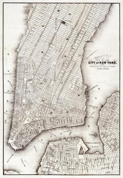 Manhattan 1850 wallpaper mural 100% PVC-free and non-toxic
