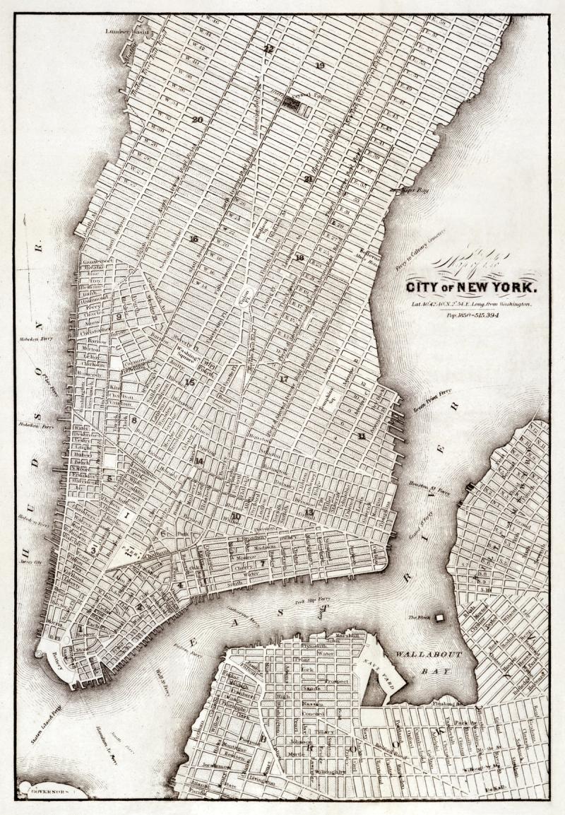 Manhattan 1850 wallpaper mural 100% PVC-free and non-toxic