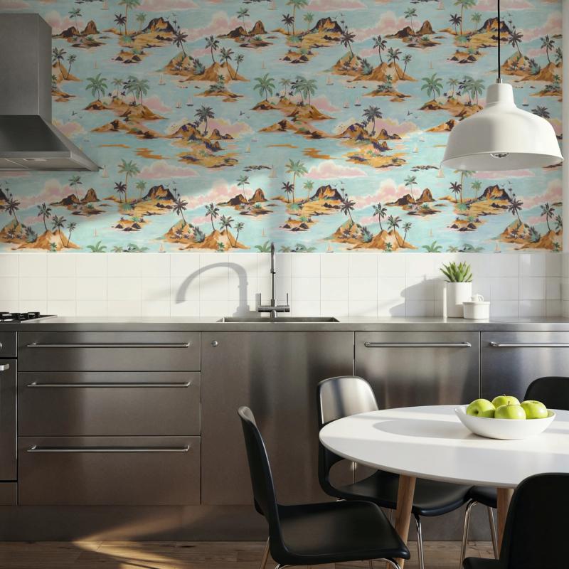Painted Paradise wallpaper 100% PVC-free and non-toxic