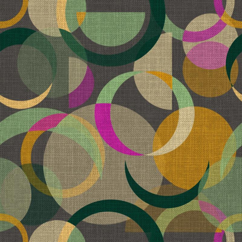 Homley Geometric Cirles wallpaper 100% PVC-free and non-toxic